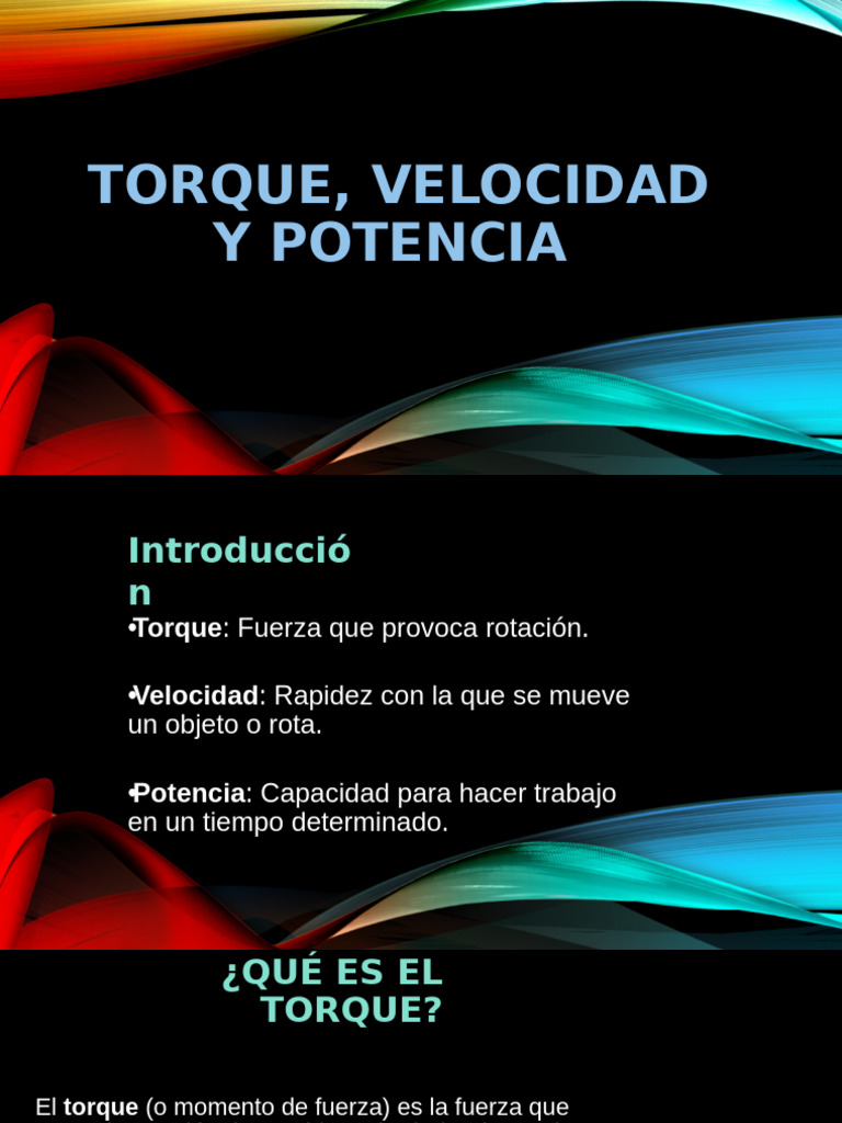 Torque Velocidad y Potencia | PDF