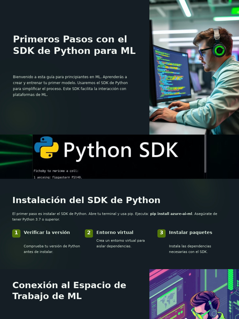 Primeros Pasos Con El SDK de Python Para ML | PDF | Python (lenguaje de programación) | Algoritmos