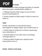 TWENDE NYUMBANI MWA BWANA | PDF