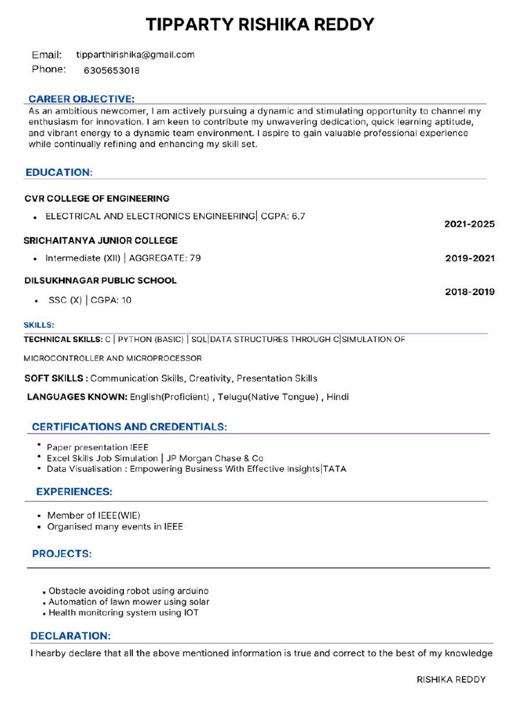 Rishi Resume | PDF