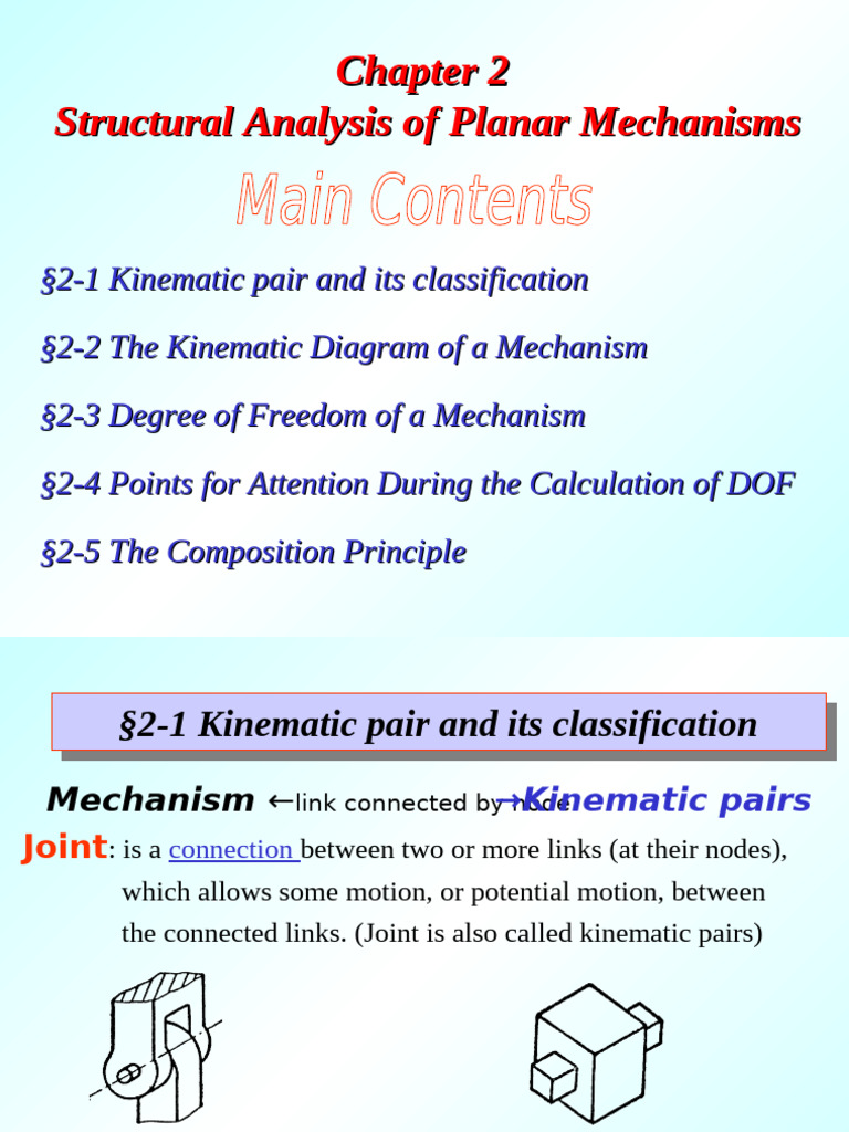 Chapter 2 Structural Analysis of Planar Mechanisms | PDF | Machines | Mechanical Engineering