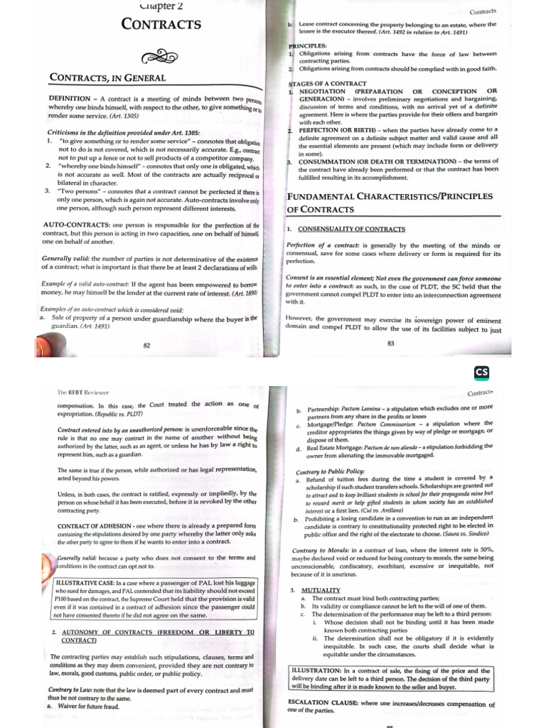 Chapter-2 Contracts | PDF