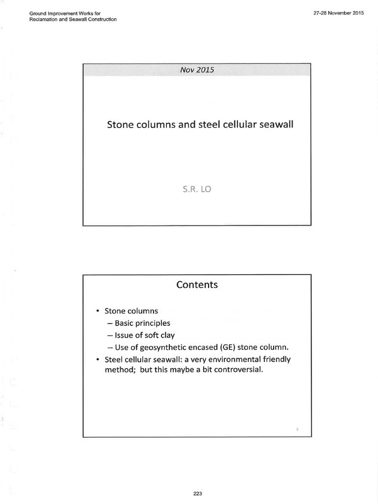 Robert Lo On Stone Columns | PDF