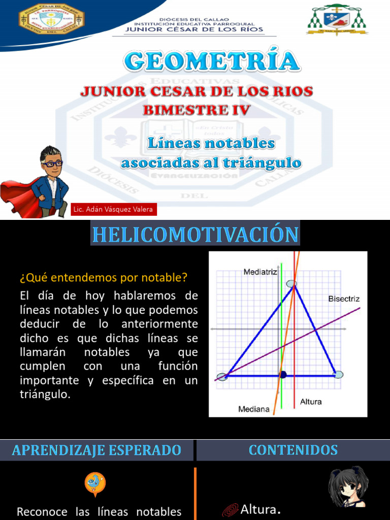 Líneas Notables en Triángulos: Guía Esencial | PDF | Triángulo ...
