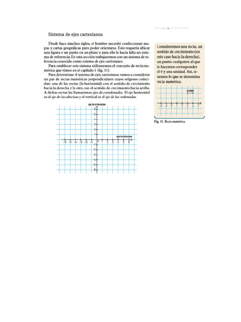 Sistema de Ejes Cartesianos - Teórico | PDF