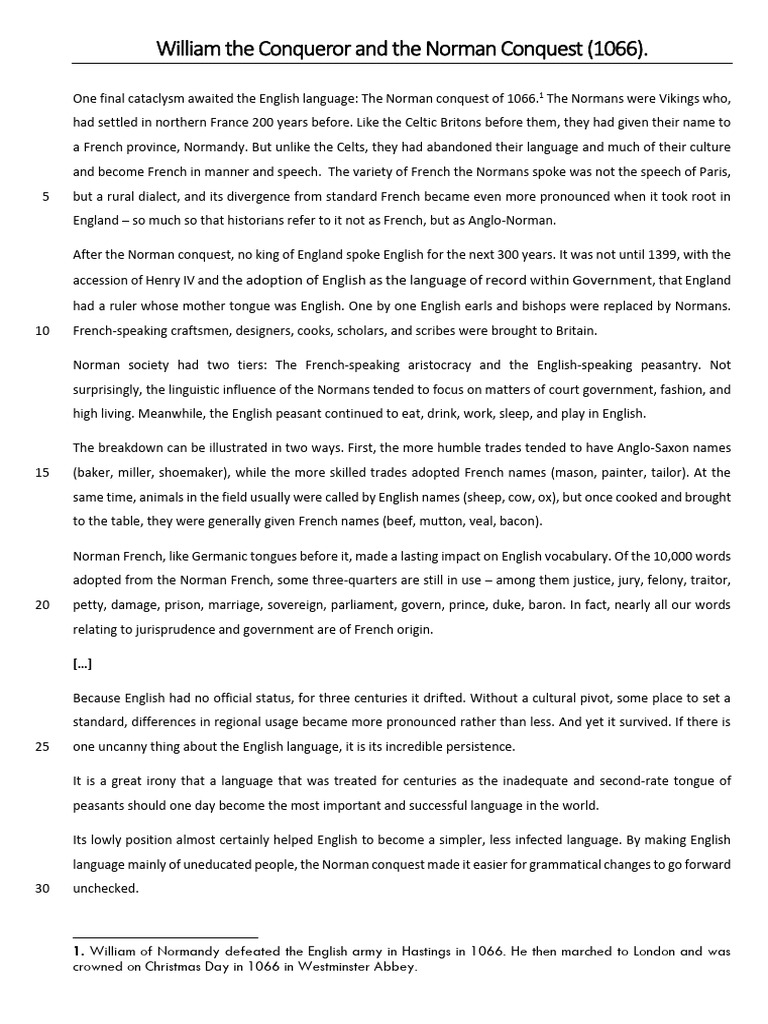 the_norman_conquest_of_1066_texte | PDF | Normans | English Language
