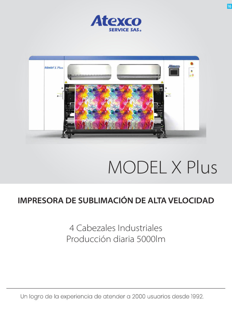 Impresora Atexco Model X Plus | PDF | Ingeniería Informática | Informática