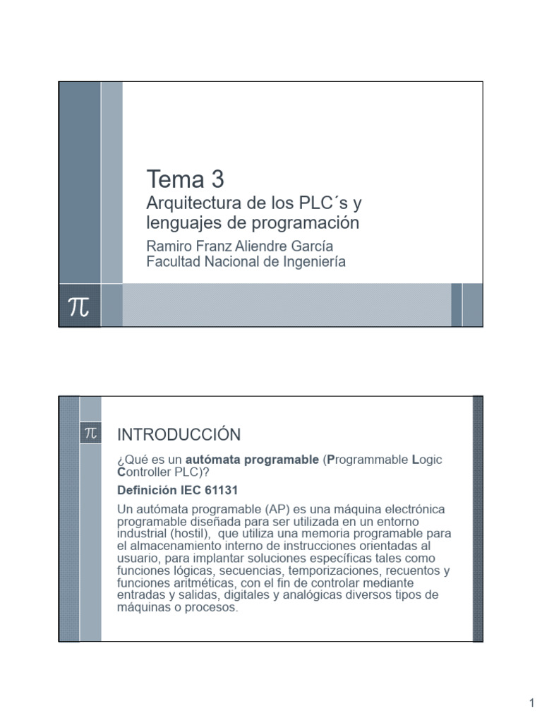 TEMA3 2020 | PDF | Controlador lógico programable | Lenguaje de programación