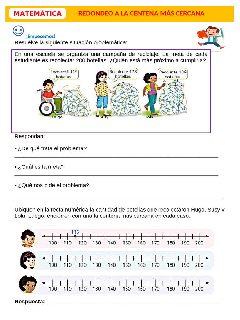 D2 A1 Ficha Mat. Redondeo A La Centena Más Cercana | PDF