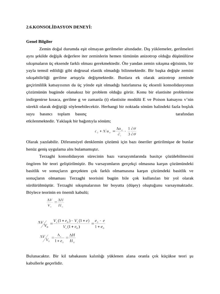 9 - Konsolidasyon Deneyi | PDF