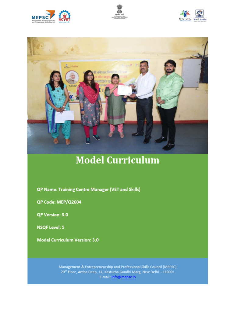 MC_Training Center Manager (VET and Skills)_English_160524 | PDF | Educational Assessment ...