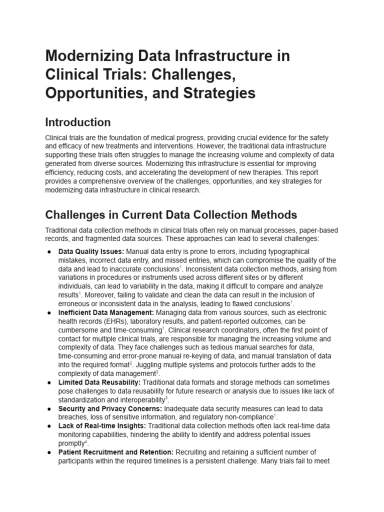 Modernizing Clinical Trial Data Infrastructure? | PDF | Machine ...