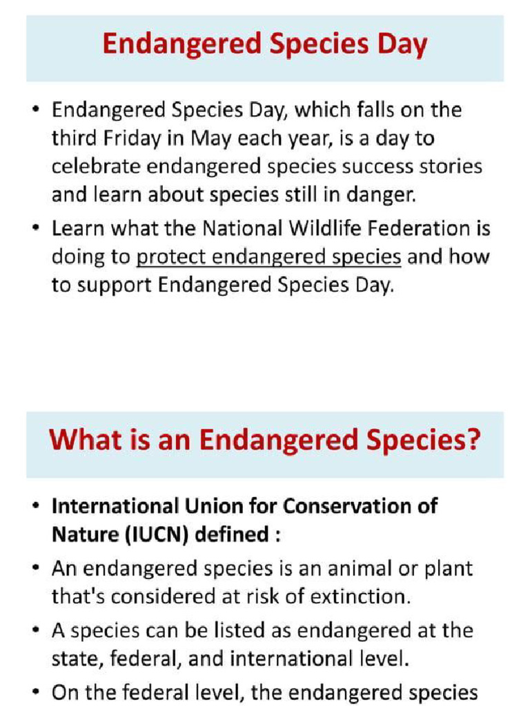 IUCN List Red Data | PDF