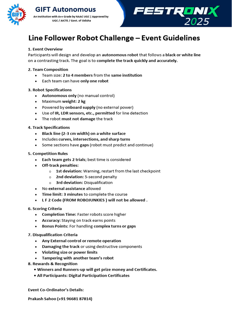 Line Follower Robot Challenge Guidelines | PDF