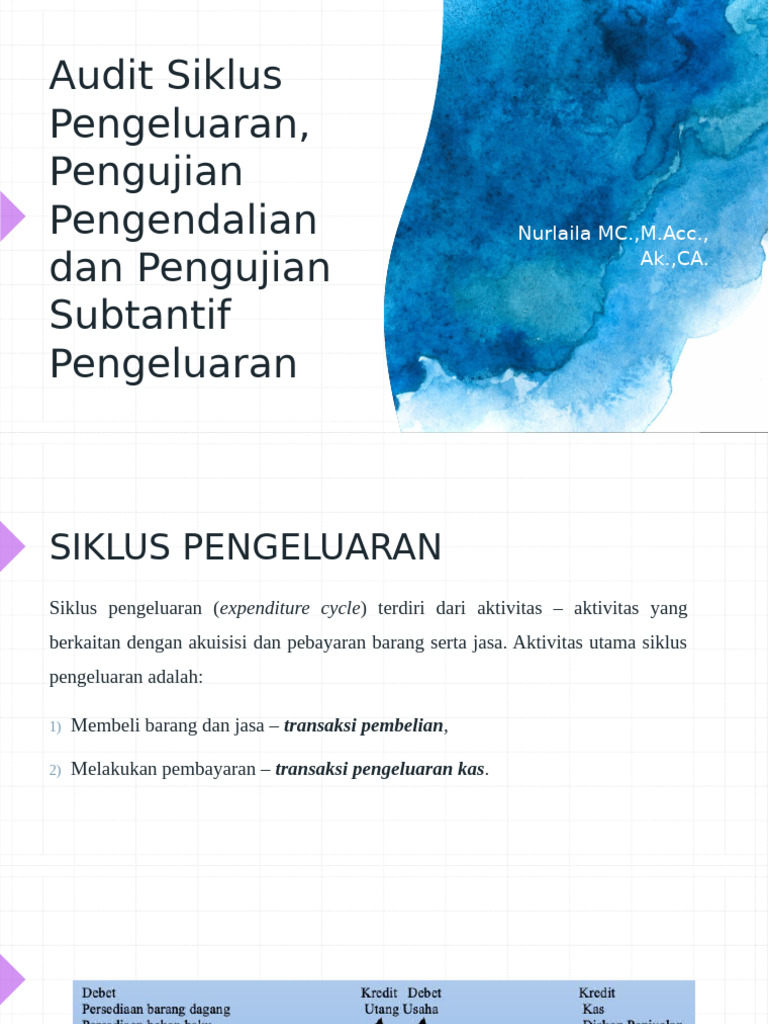 Audit Siklus Pengeluaran, Pengujian Pengendalian Dan Pengujian ...