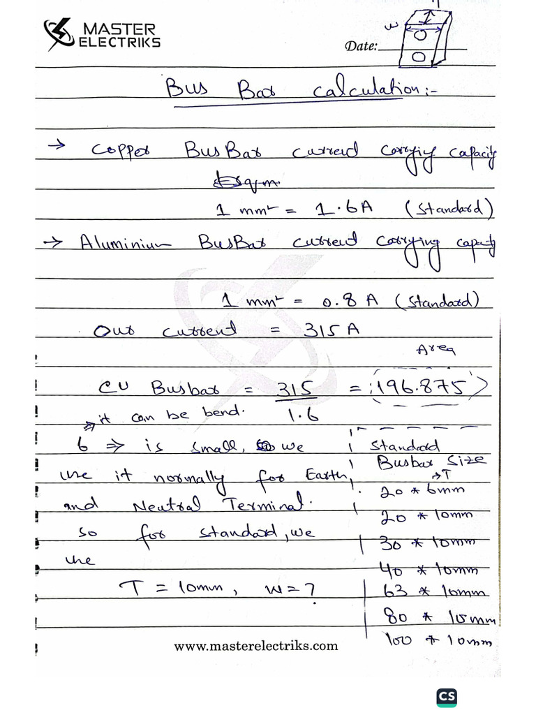 Bus Bar Calculation | PDF
