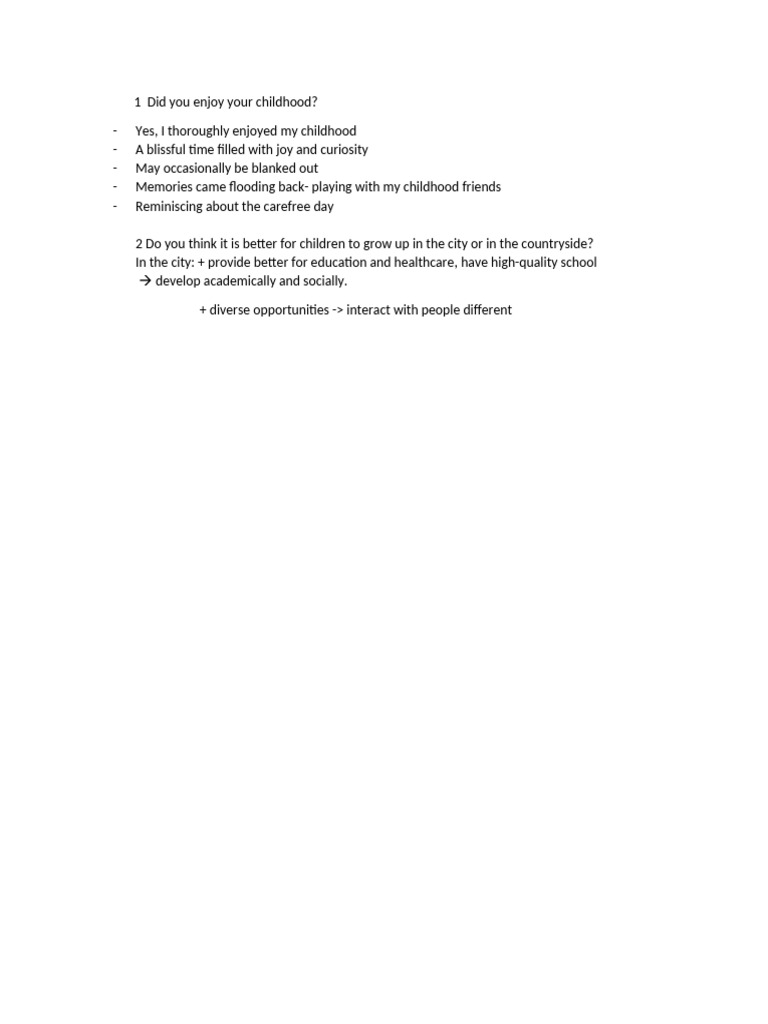 Childhood Memories and Environments | PDF
