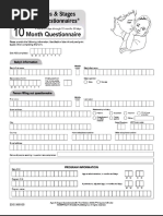 ASQ-3 8 Month Questionnaire | PDF