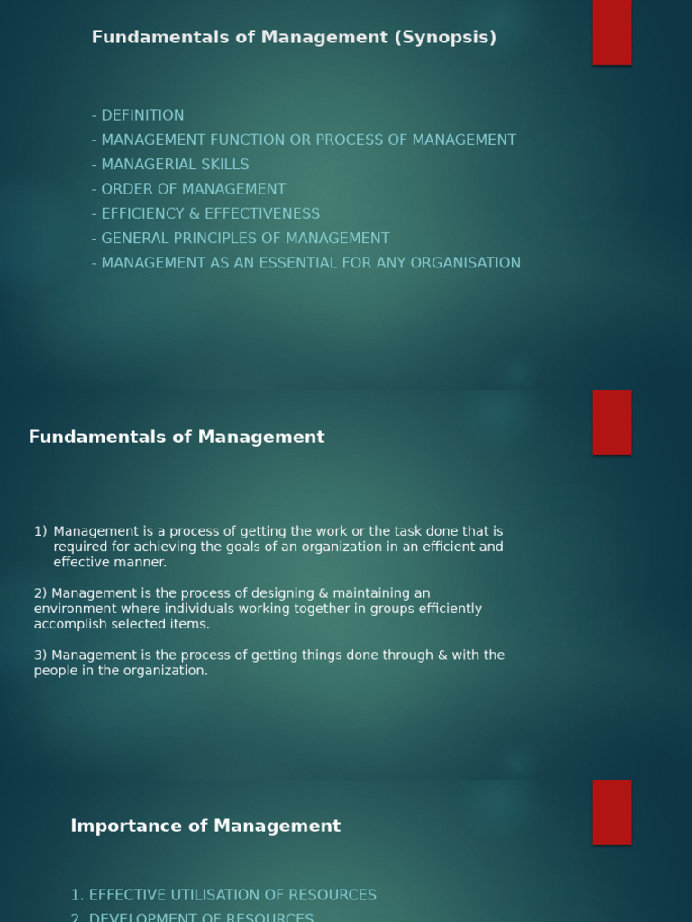 Fundamentals of Management | PDF | Decision Making | Forecasting