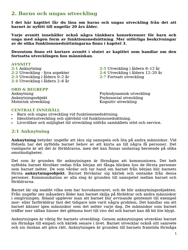 2. Barns och ungas utveckling | PDF