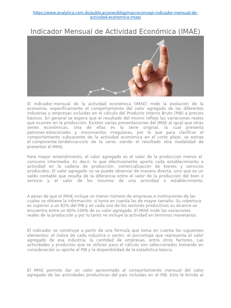Significado del IMAE en economía | PDF | Producto Interno Bruto | Valor ...