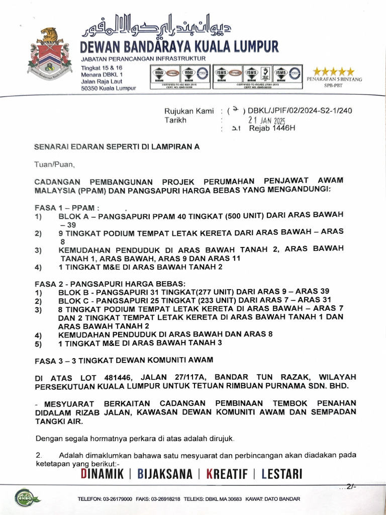 Mesyuarat Berkaitan Cadangan Pembinaan Tembok Penahan Didalam Rizab ...