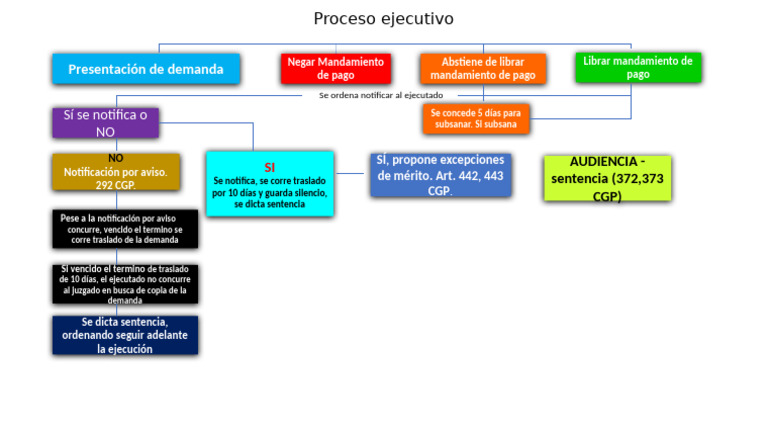 Esquema Del Proceso Ejecutivo | PDF