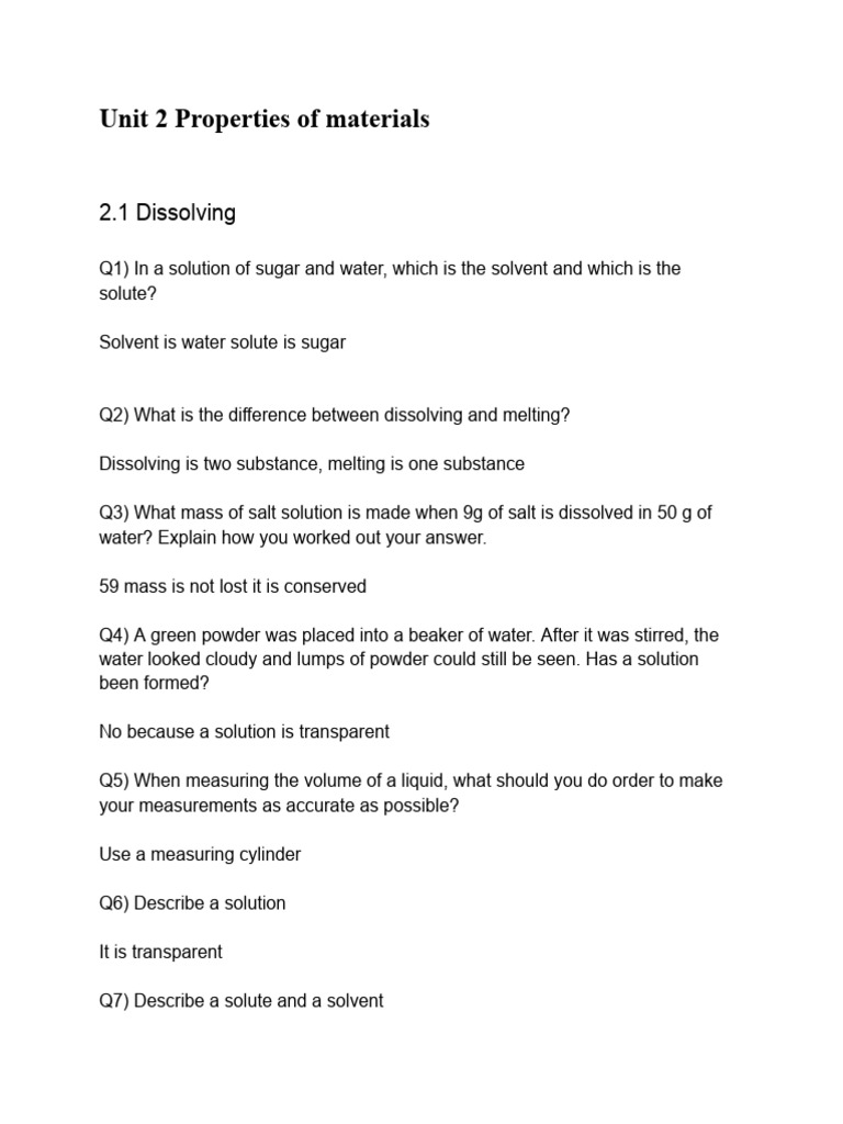 Properties of Solutions and Solubility | PDF