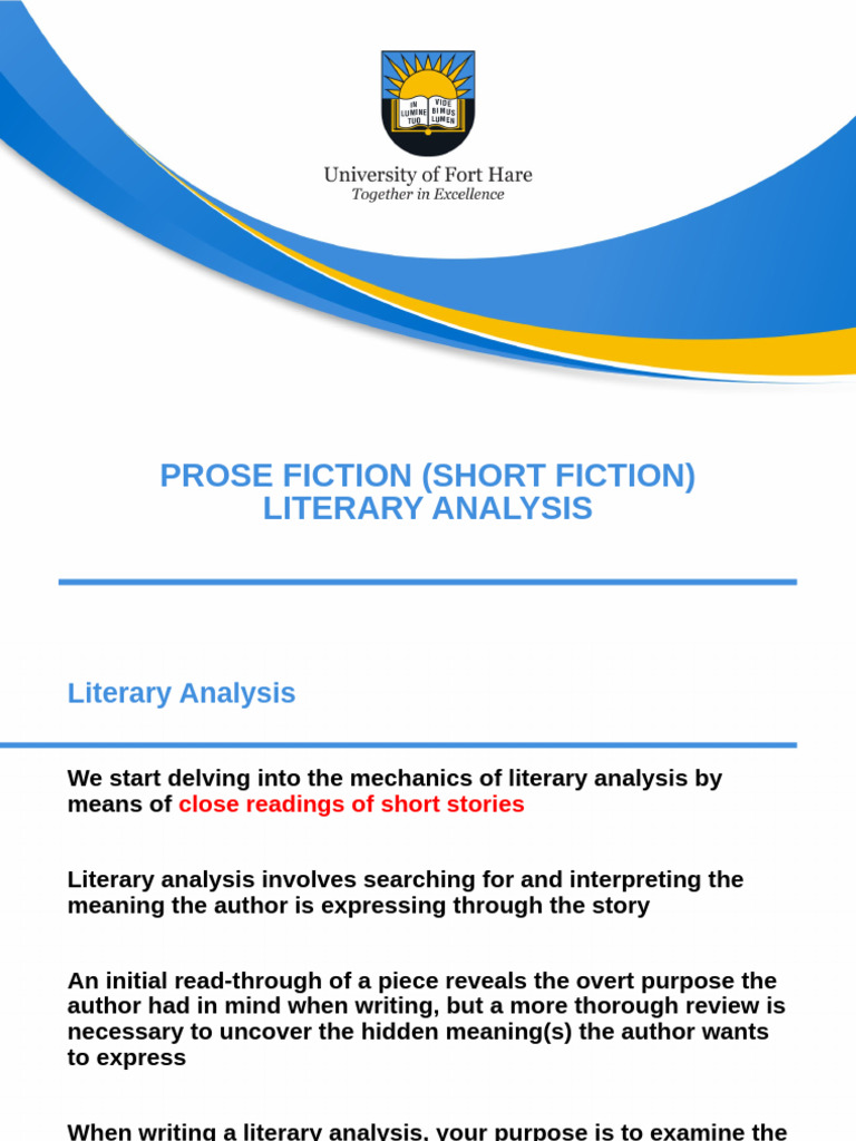 Short Fiction Literary Analysis Guide | PDF | Plot (Narrative) | Thought