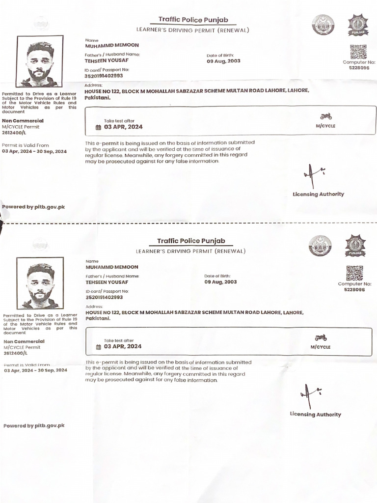 Driving License-Learning (Muhammad Memoon) | PDF