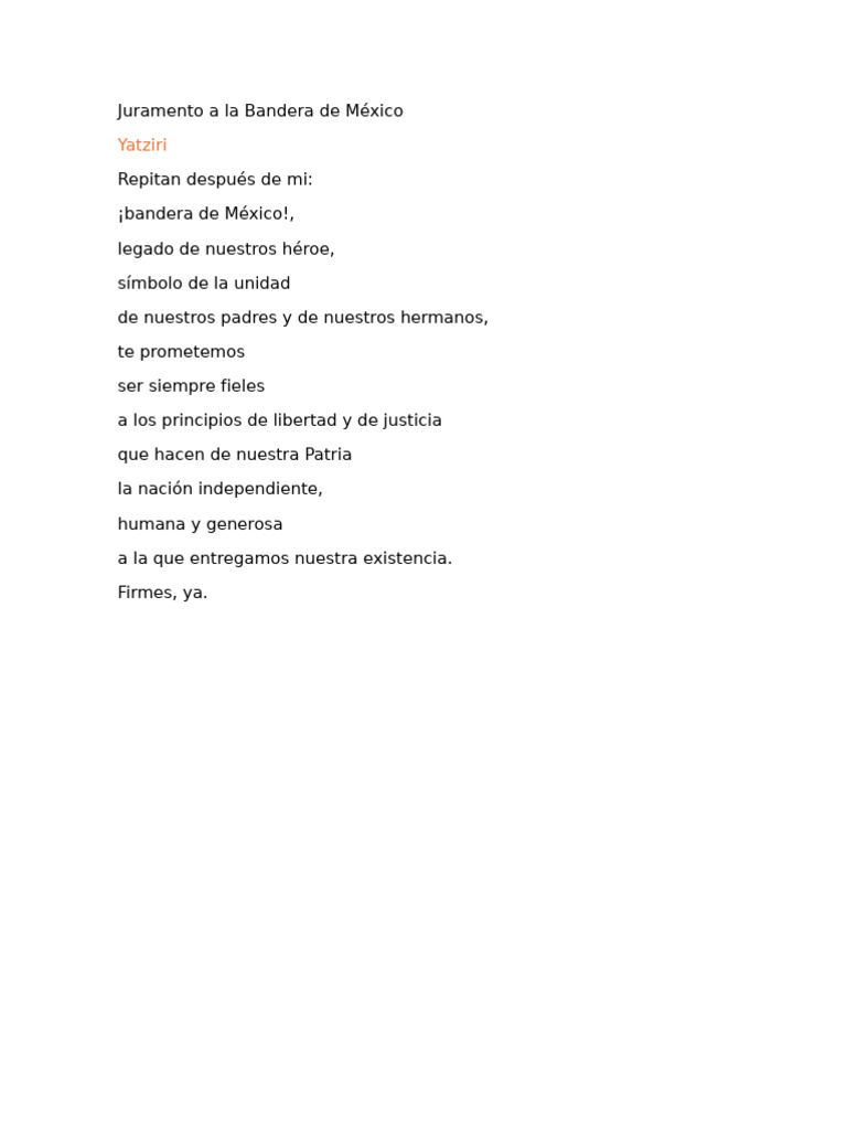 Juramento a La Bandera | PDF
