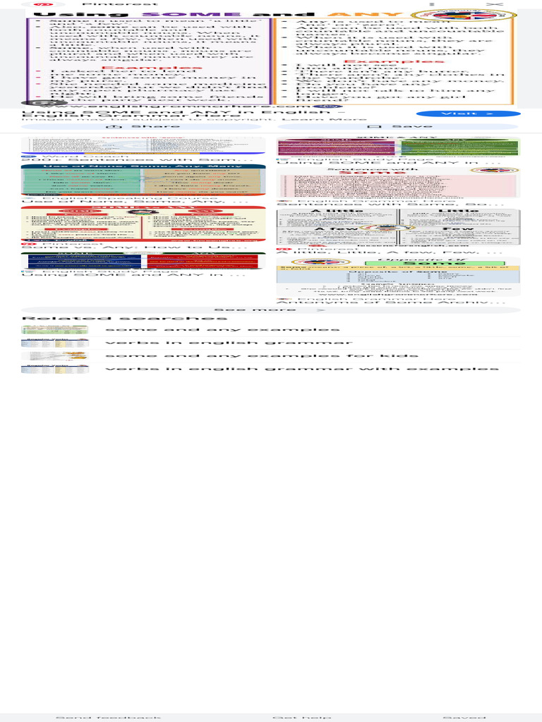 Using Some and Any in English Grammar | PDF