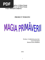 Proiect Tematic Primavara Anotimpul Armoniei | PDF
