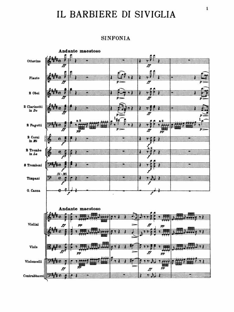 Il Barbiere Di Siviglia (Rossini, Gioacchino) | PDF