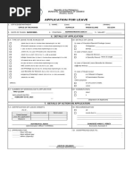 CS Form No. 6 Revised 2020 Application For Leave Fillable 2 | PDF | Parental Leave