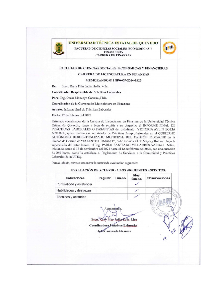 Victoria Soria Informe Final-1 | PDF | Economias