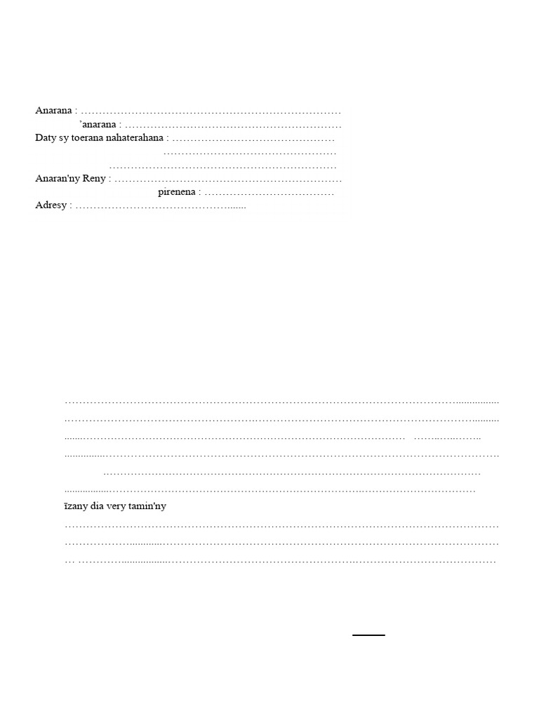 DECLARATION DE PERTE | PDF