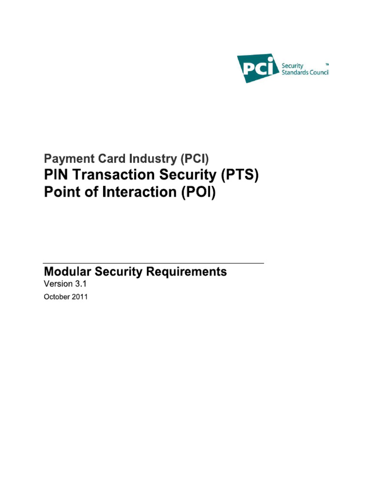 Pci Sec STDNS DSS Payment Card | PDF