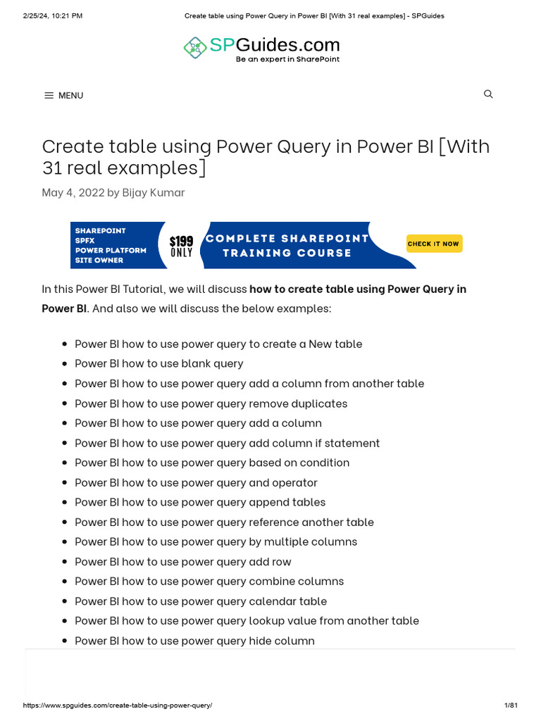 Create Table Using Power Query in Power BI (With 31 Real Examples ...