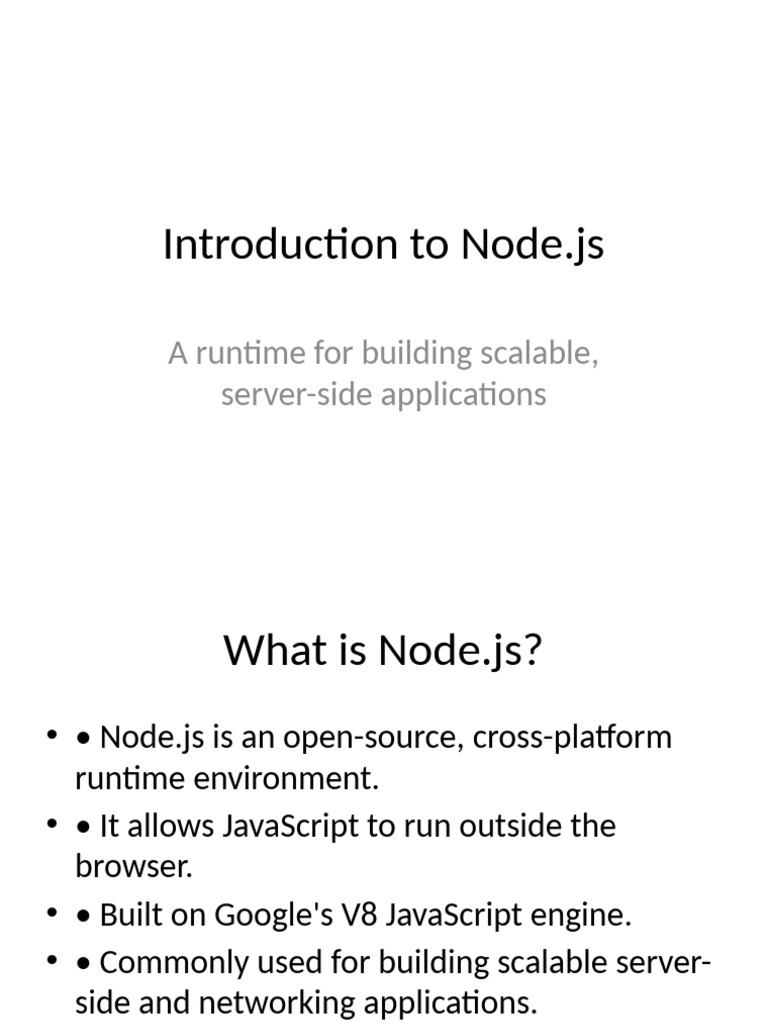 Node_JS_Presentation | PDF