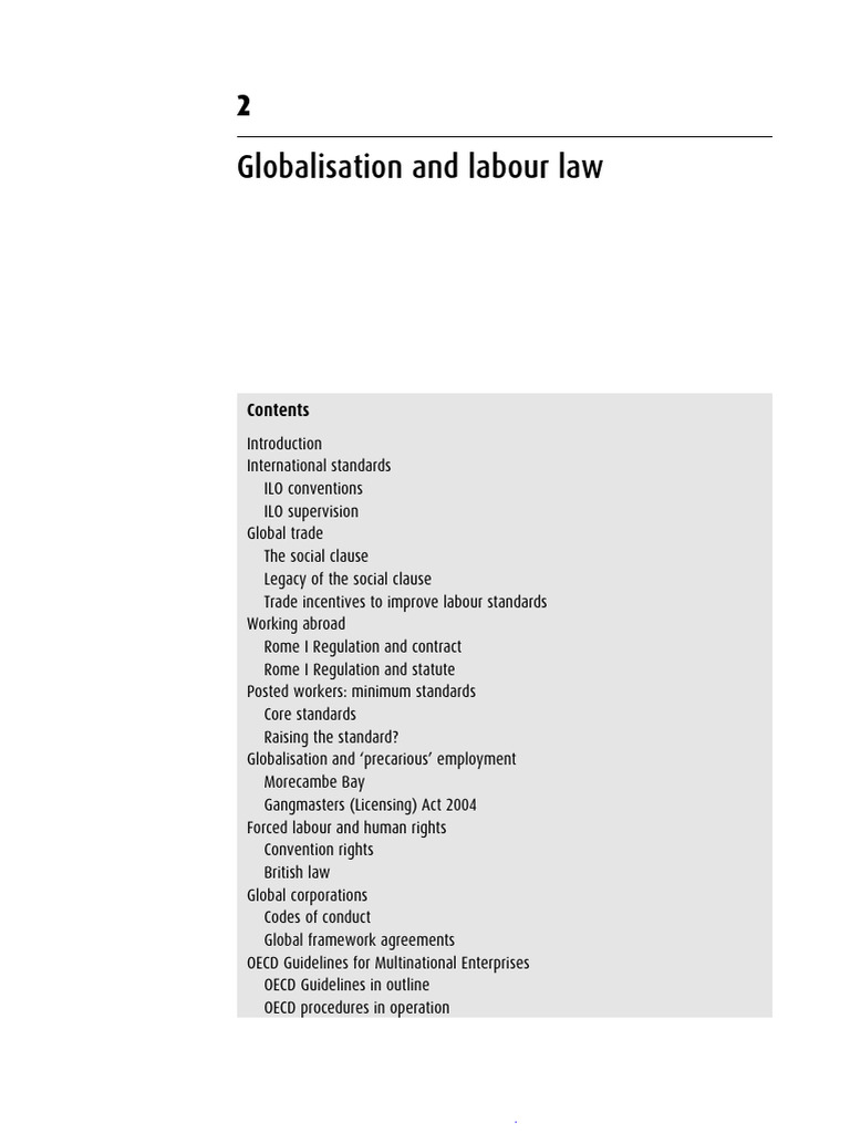 Module 2 Session 5 Hugh Collins Et Al, Labour Law 45-56 | PDF | International Labour ...
