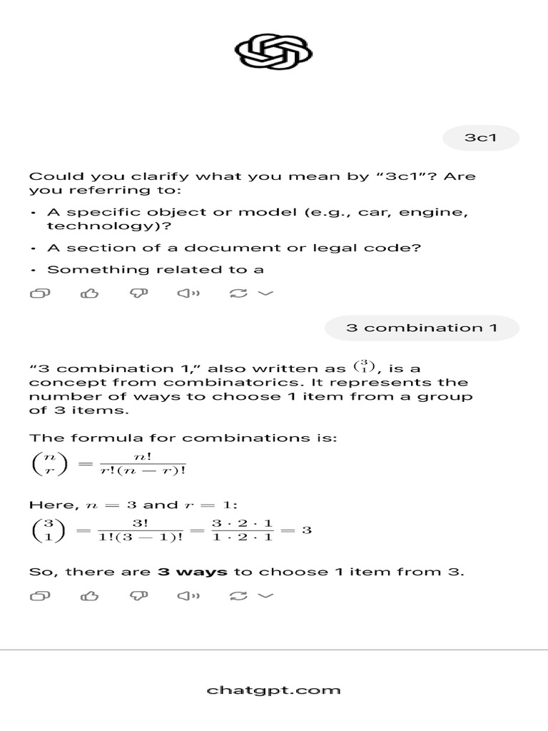 Clarification of 3c1 Query | PDF
