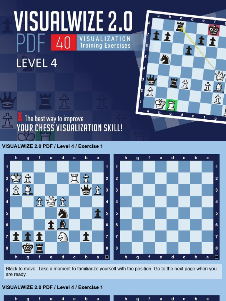 Visualize Chess Moves: Level 4 Exercises | PDF | Chess | Chess Theory