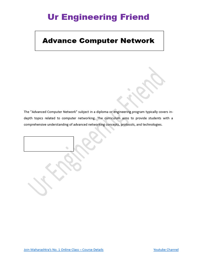 Advanced Computer Networks Course Overview | PDF | File Transfer Protocol | Transmission Control ...
