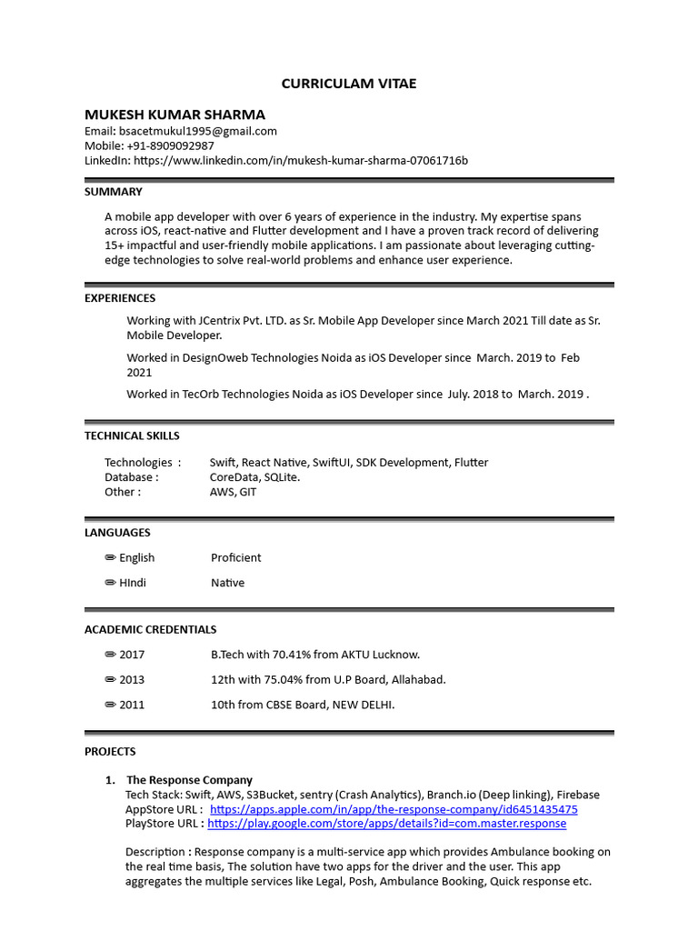 Mukesh Sharma 6+ Years | PDF | Software | Computing