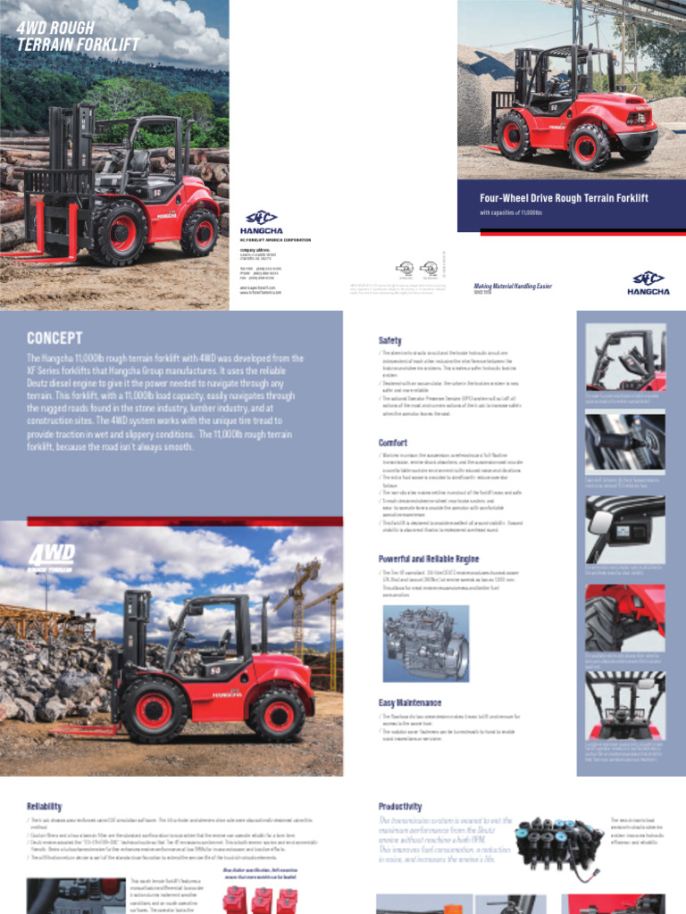 4 Wheel Rough Terrain 11000LBS 5 | PDF | Forklift | Four Wheel Drive