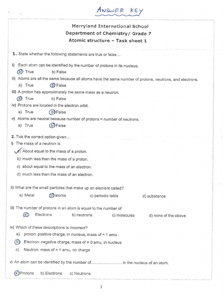 Work Sheet Answer Keys | PDF