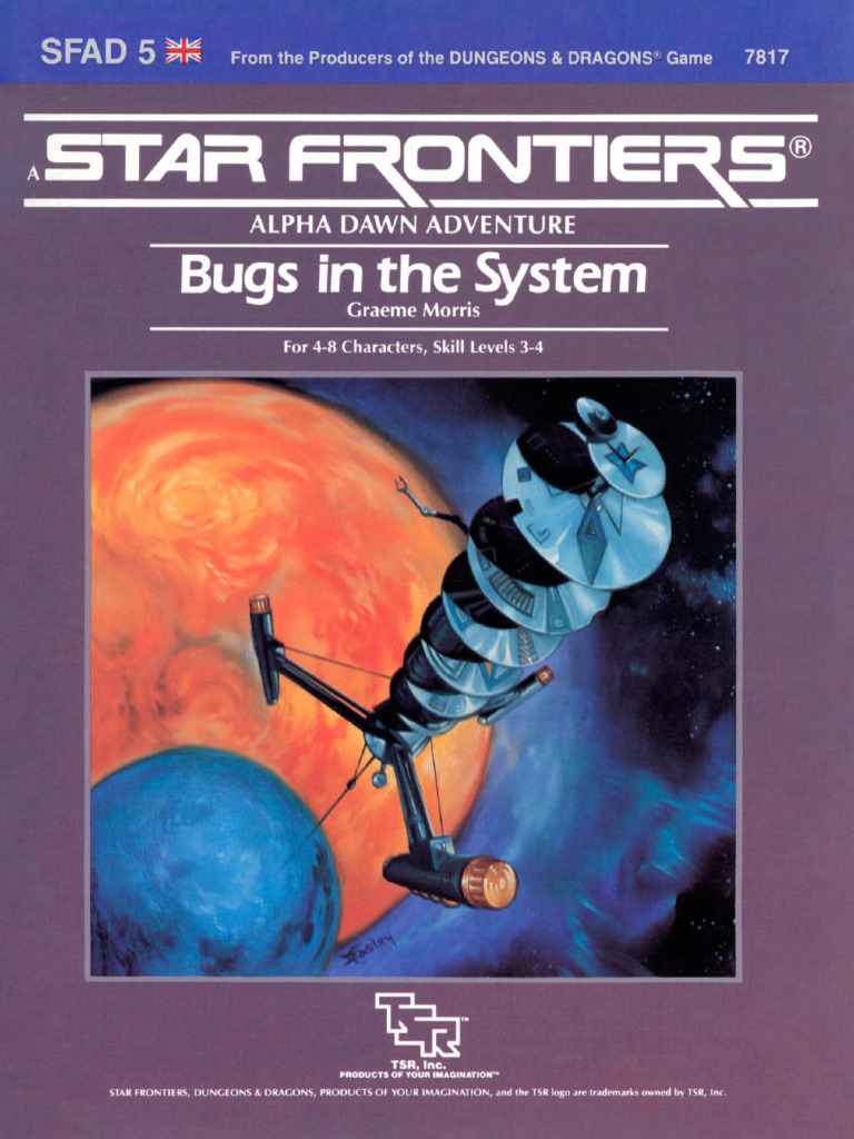Star Frontiers Alpha Dawn - (TSR) - SFAD5 Bugs in The System (TSR78177 ...