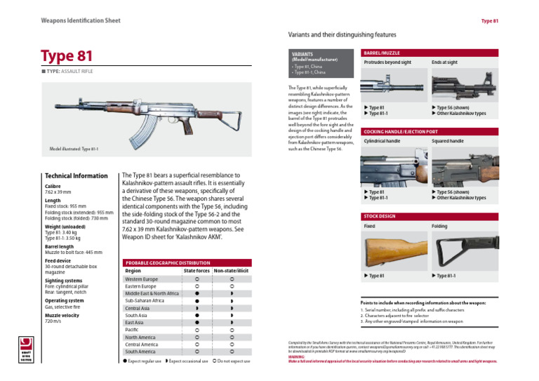 Type 81-1 Assault Rifle Overview | PDF | Gun Barrel | Projectile Weapons