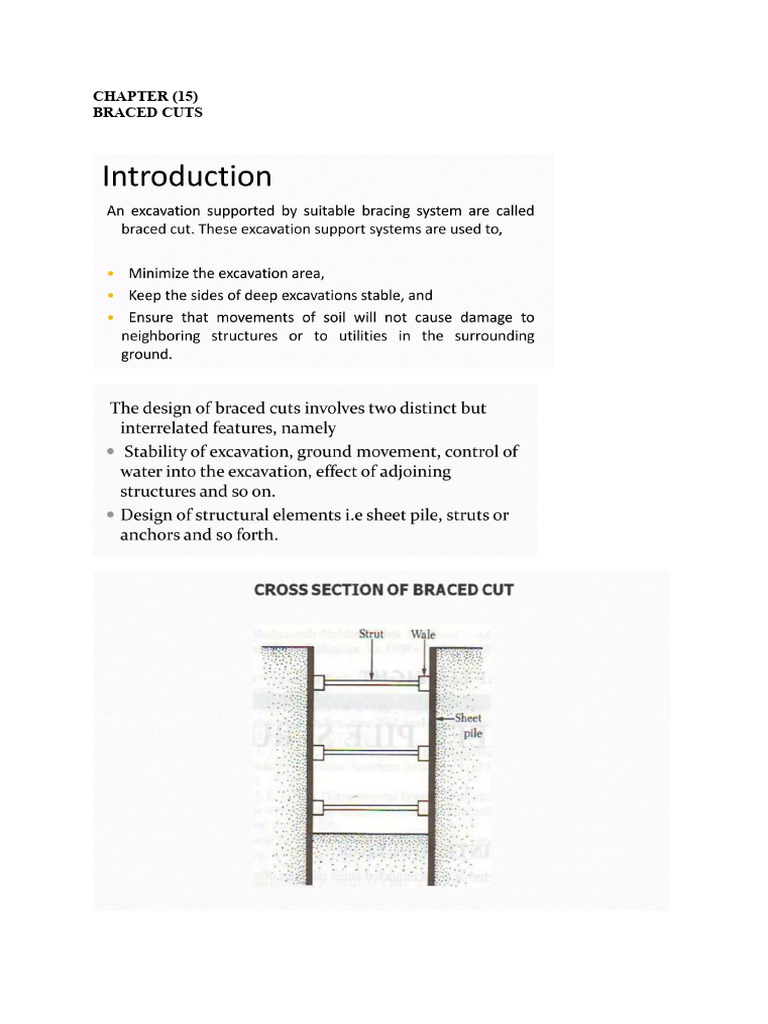 Lateral Earth Pressure in Braced Cuts | PDF